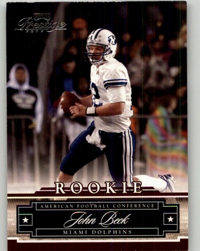 2007 Playoff Prestige John Beck Rookie #203 RC Miami Dolphins | eBay