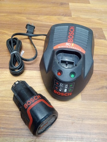 Bosch 10.8V BAT412 Battery & Bosch BC430 30 Minute Quick Charger ~ FULL ...