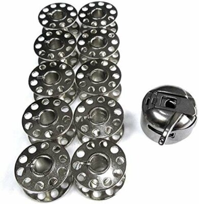 Bobbin case with 10 bobbins Sewing Machines Replacement Bobbins for ...