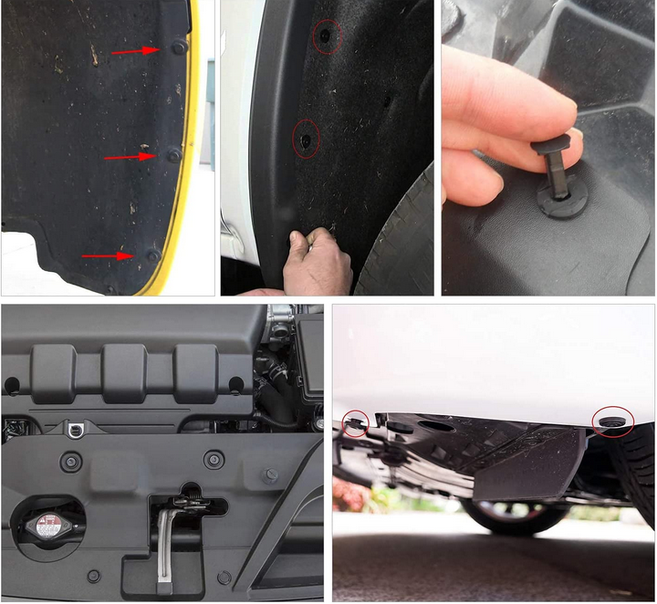 US For Jeep 100Pcs Car Bumper Hood Clips Retainer Rivet Fastener Fender ...