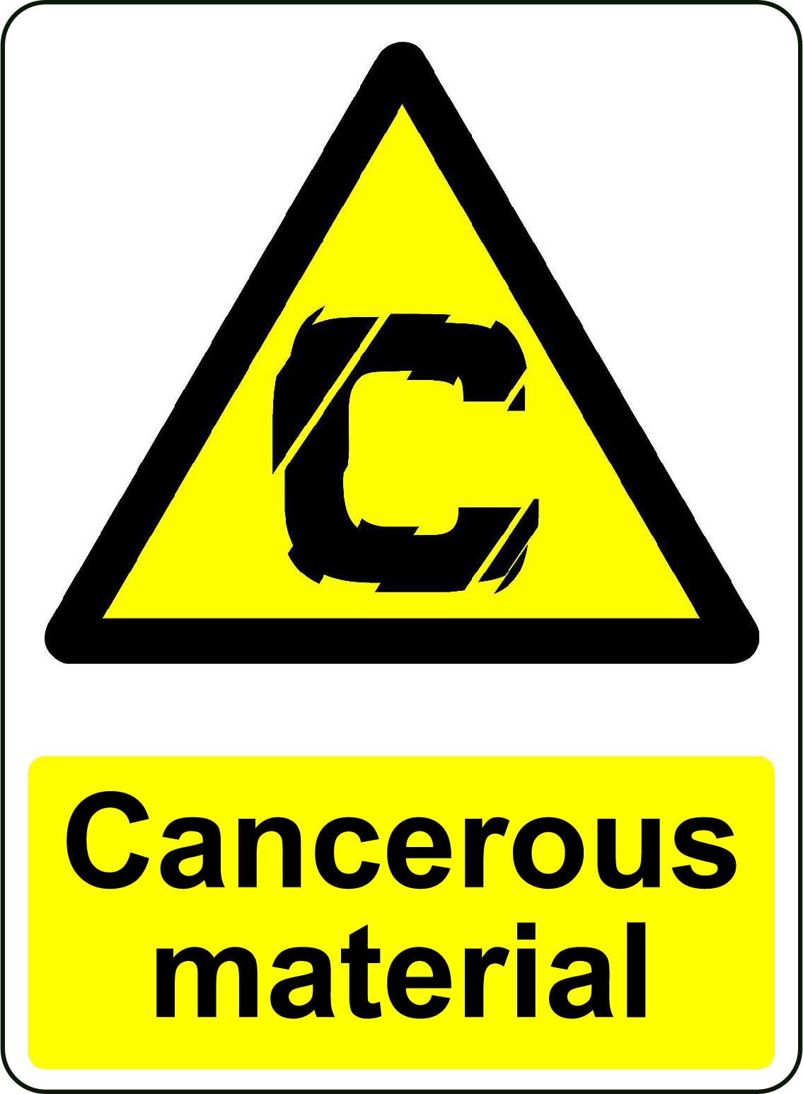 WARNING CANCEROUS MATERIAL OSHA DECAL SAFETY SIGN STICKER 3M US MADE | eBay
