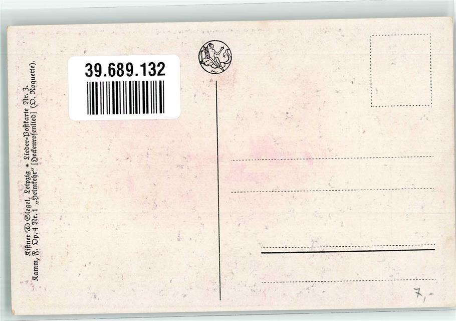 39689132 - sign. G. Ritzer Verlag Kistner & Siegel Leipzig Nr. 3 ...