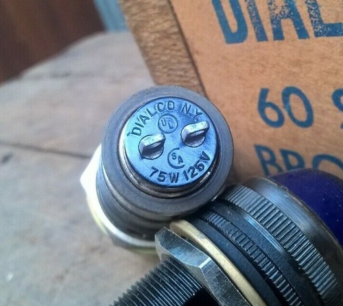 1 x VINTAGE DIALIGHT DIALCO BLUE BEEHIVE PANEL PILOT LIGHT - RAT ROD ...