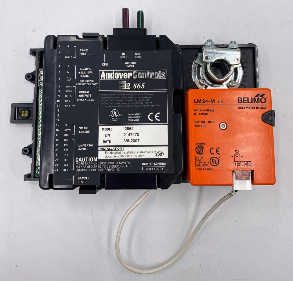 Andover Controls I2865 VAV Controller with Built-In Actuator & Belimo ...