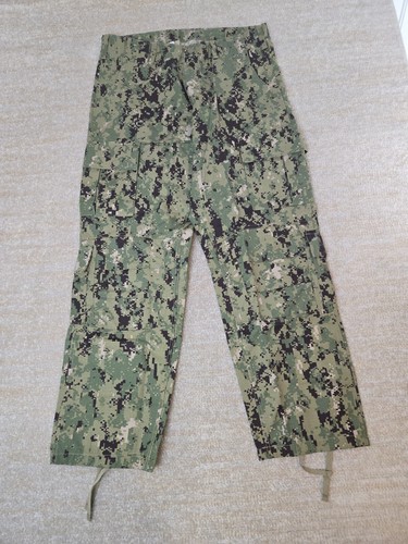 US Navy Style Combat AOR2 Pants XL Regular Acu Trousers Camo Uniform ...