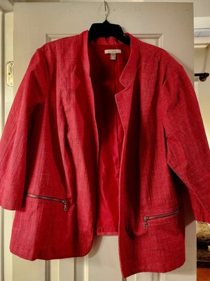 Roz & Ali Plus Size Red Blazer | eBay