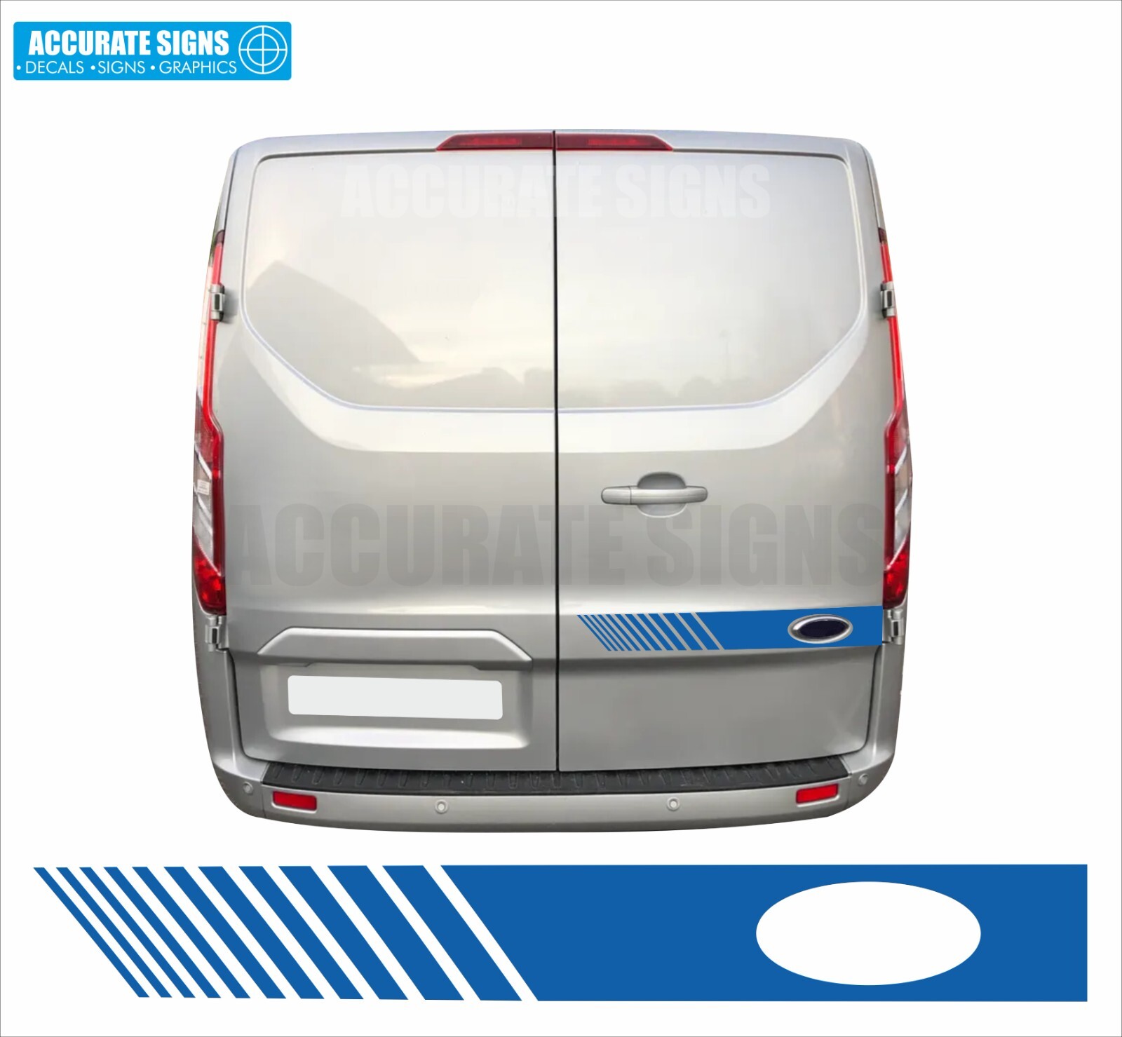 Sticker for Ford Transit Custom rear door vinyl stripe Tourneo ...