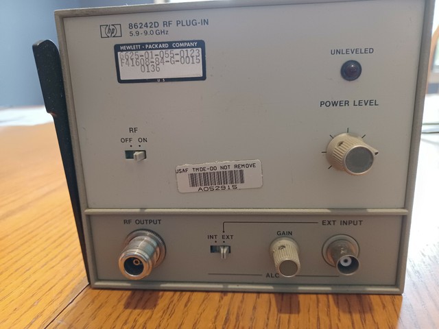 HP Hewlett Packard 86242D RF Plug In Module 5.9 to 9.0 GHz Vintage Unit ...