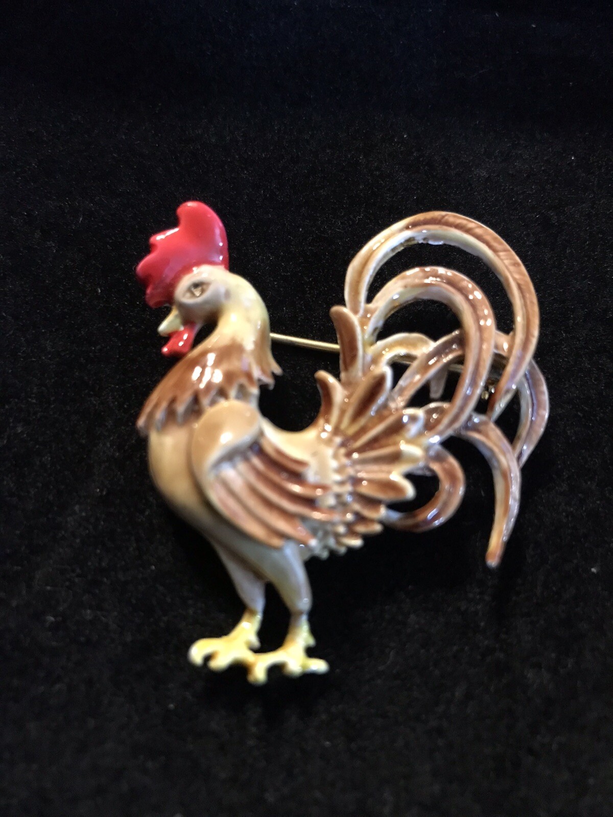 Vtg Original by Robert Enamel Rooster Brooch | eBay