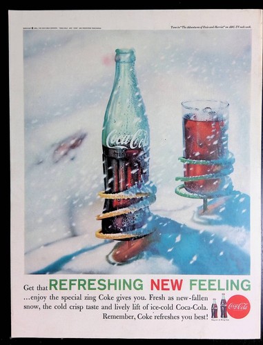 Print Ad 1960's Coke Coca Cola Ice Cold 6-PAck Bucket Snow Storm | eBay