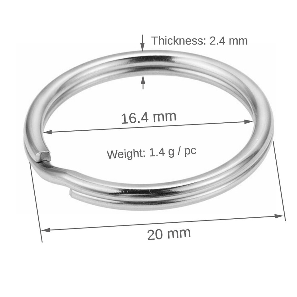 316 Stainless Steel Key Ring Key Chain Split Key Ring Marine Grade ...