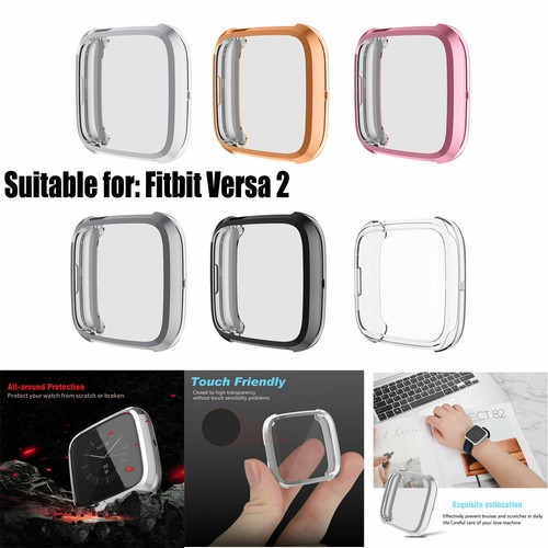 For Fitbit Versa 2 2nd Gen Soft TPU Case Cover Full Screen Protector ...