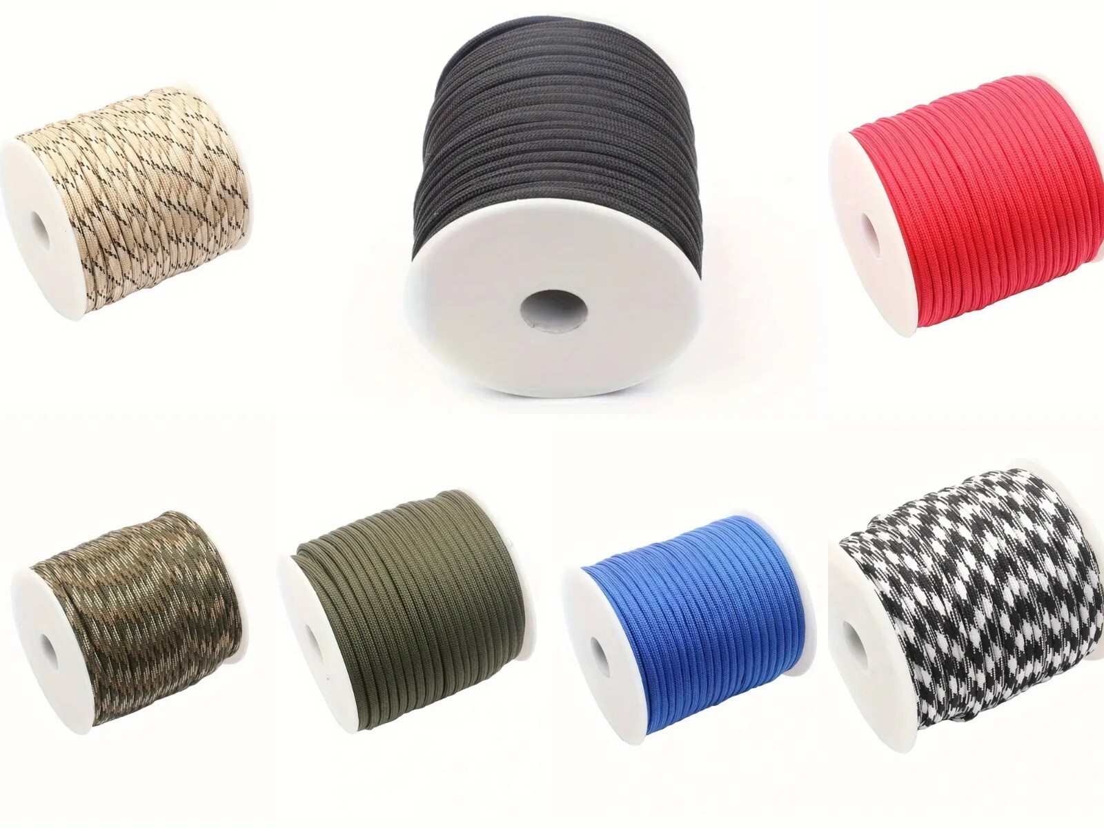 100FT/31M Outdoor Rope 4mm 7 Strand Core Rope Camping Braided Bracelet ...