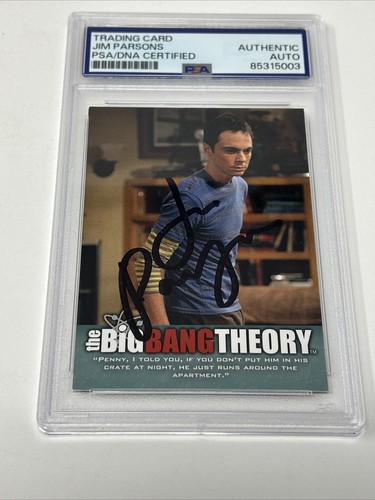 Jim Parsons Signed The Big Bang Theory Trading Card Psa Encapsulated ...
