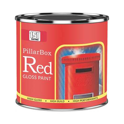 151 Coatings Pillar Box Red Gloss Paint 180ml 5050375085763 | eBay