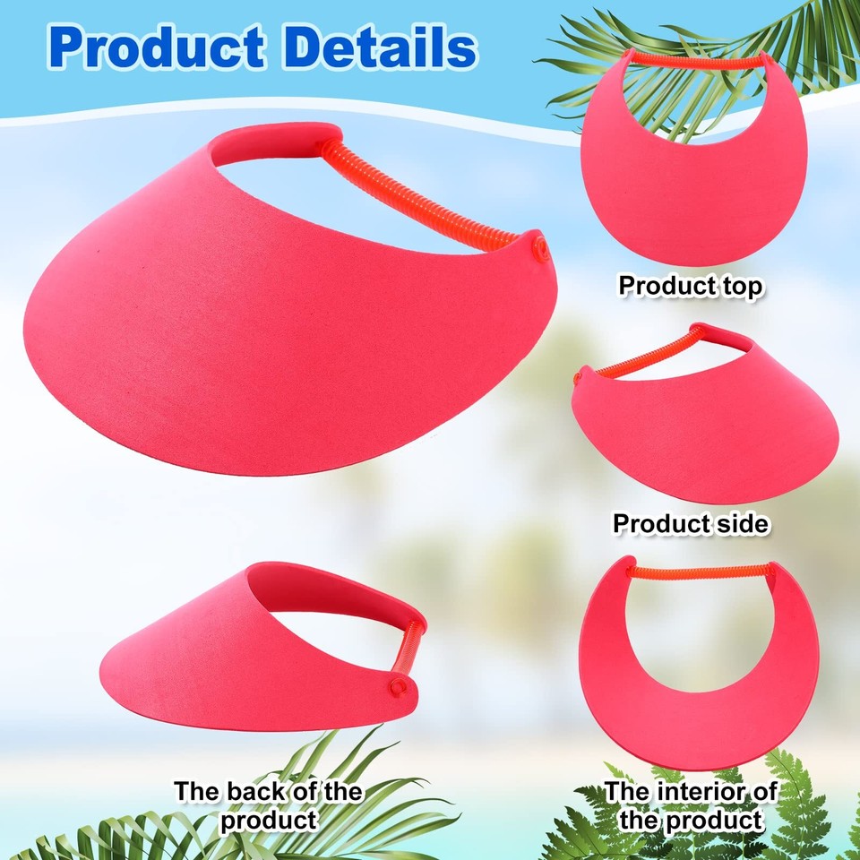 22 Pcs Adjustable Sun Visors for Women Golf Tennis Sun Visor Hat ...