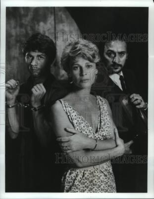 1988 Press Photo Julie Christie, John Polson, Victor Banerjee in Dadah ...