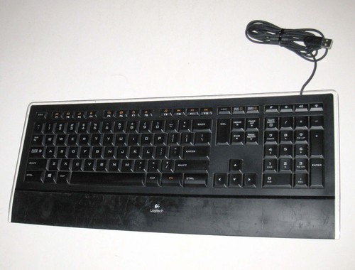 Logitech Illuminated Keyboard Wired USB K740 Y-UY95 Tested READ 820 ...