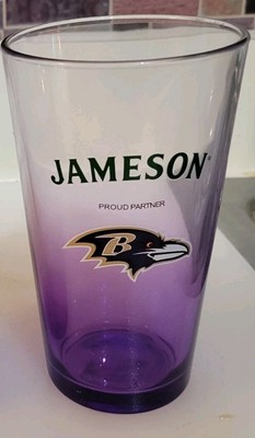 Pint Glass Baltimore Ravens / Jameson Irish Whiskey Drinking Glass 16 ...