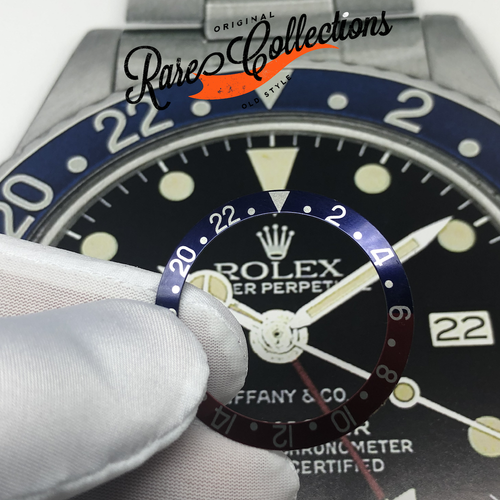 Rolex Insert Inserto Rolex 1675 GMT-Master Rare Rosso Blu retro Blu ...