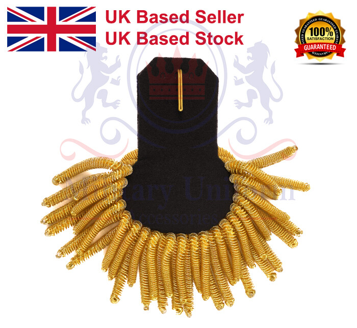 French Napoleon's Shoulder Epaulettes, Napoleonic era Bullion Spiral ...
