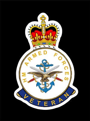 External BRITISH VETERANS CAR Window VINYL STICKER Large 150mm Army ...