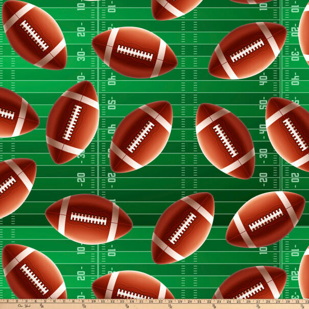 FAT QUARTER FOOTBALL PIGSKIN BALL 100% COTTON FABRIC QUILTING NFL FQ | eBay