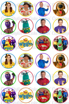24 x THE WIGGLES Edible Cupcake Toppers Wafer Paper KIDS BIRTHDAY PARTY ...