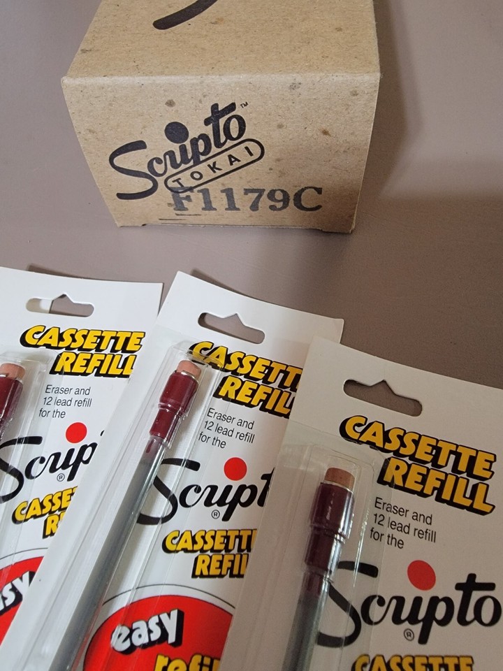 Vintage Scripto NOS Mechanical Pencil Refills 12x .07 HB Box | eBay