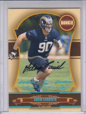 ADAM CARRIKER 2007 Donruss Classics Significant Signatures Platinum 8/ ...
