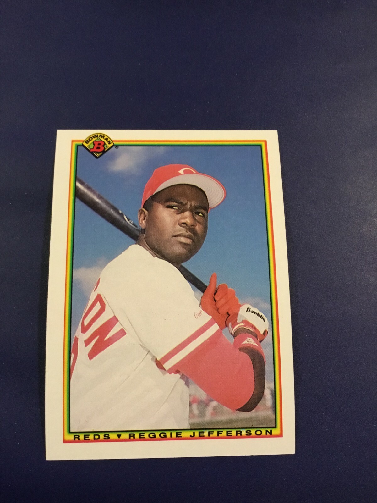 1990 Bowman # 51 REGGIE JEFFERSON ROOKIE RC Cincinnati Reds Red Sox ...