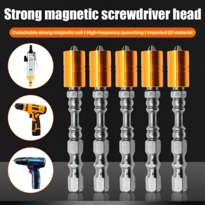 5PCS Stainless Steel Depth Stop Drywall Bits Magnetic Drill Bits for ...