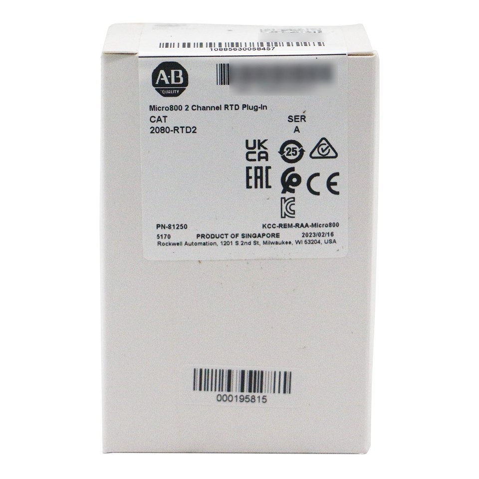 AB 2080-RTD2 2-channel ResistanceThermometer Micro800 Plug-in Module US ...