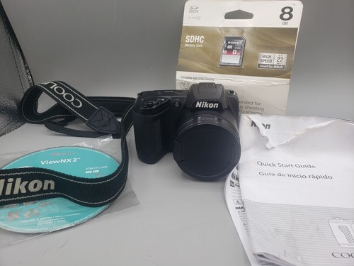 Nikon Coolpix L105 Digital Camera 12.1MP 15x Zoom With Strap Works ...