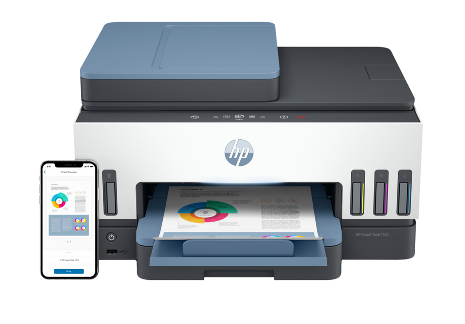 HP Smart Tank 7602 Wireless All-in-One Color Tank Printer 3 Years Ink ...