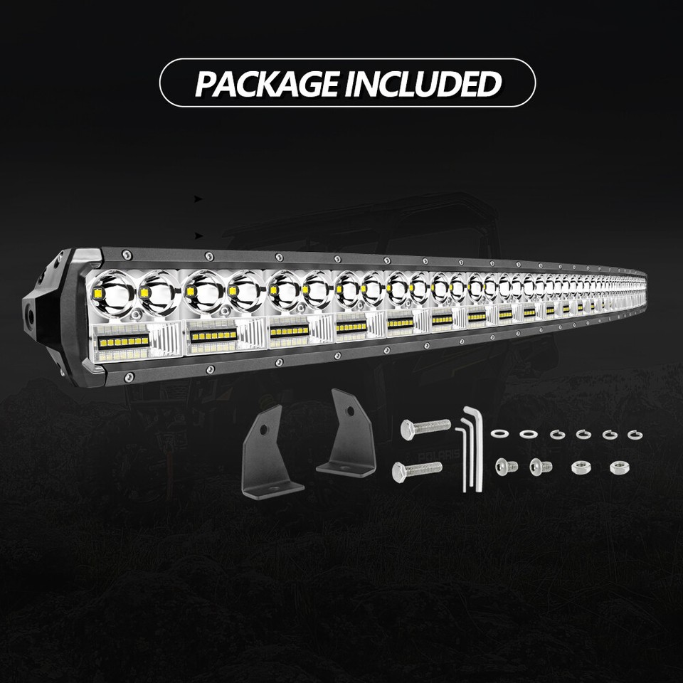 55" Curved LED Work Light Bar Dual-Row Combo Truck Roof Driving Offroad ...
