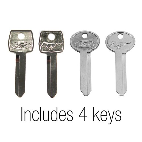 Mustang Key Blank Set of 4 Ignition and Trunk Original Style 1967 ...