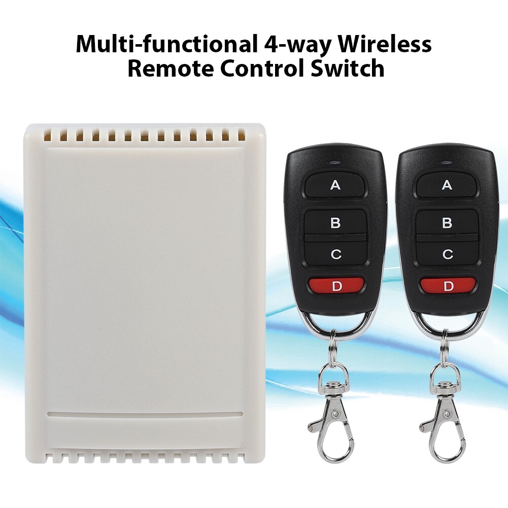 12V 4-way Wireless Remote Control Switch Wireless Relay Receiver ...