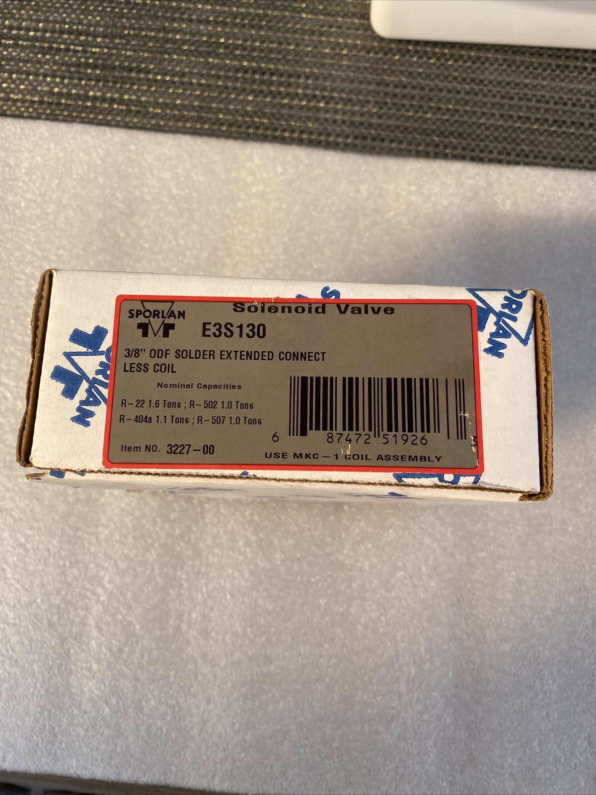 Sporlan E3S130 Refrigerant Solenoid Valve 3/8" ODF Solder AC220v Coil ...