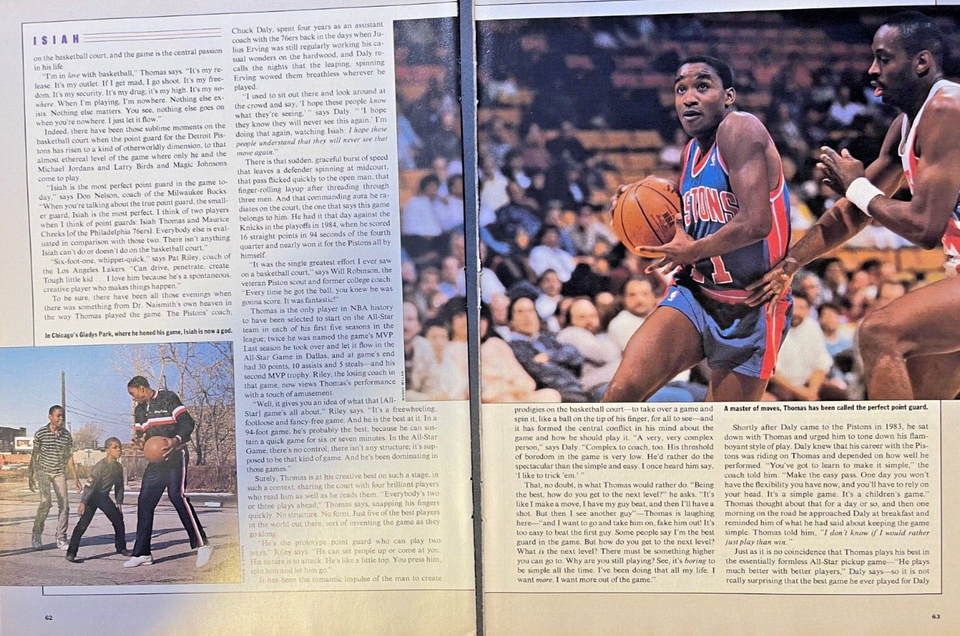 1987 Isiah Thomas Detroit Pistons Basketball | eBay