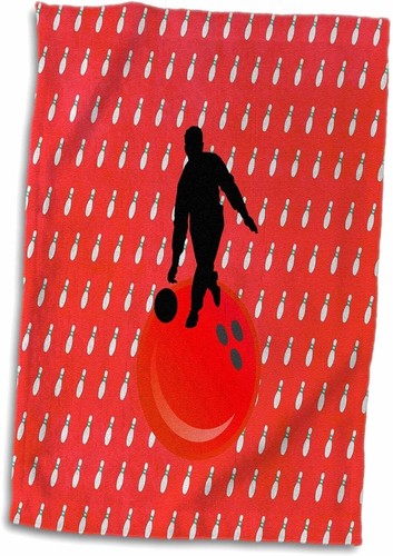 3dRose Man on Bowling Ball with Pin Background, 15" x 22" 191767160851 ...