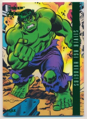 #107 HULK 2022 Marvel Fleer Ultra Avengers HIGH NUMBER GREEN FOIL ...