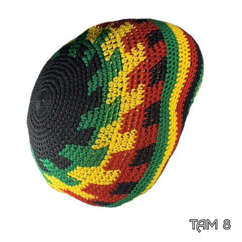 Rasta Handmade Crochet Beret Tam Bonet Beanie Cap Hippie Reggae Style M ...