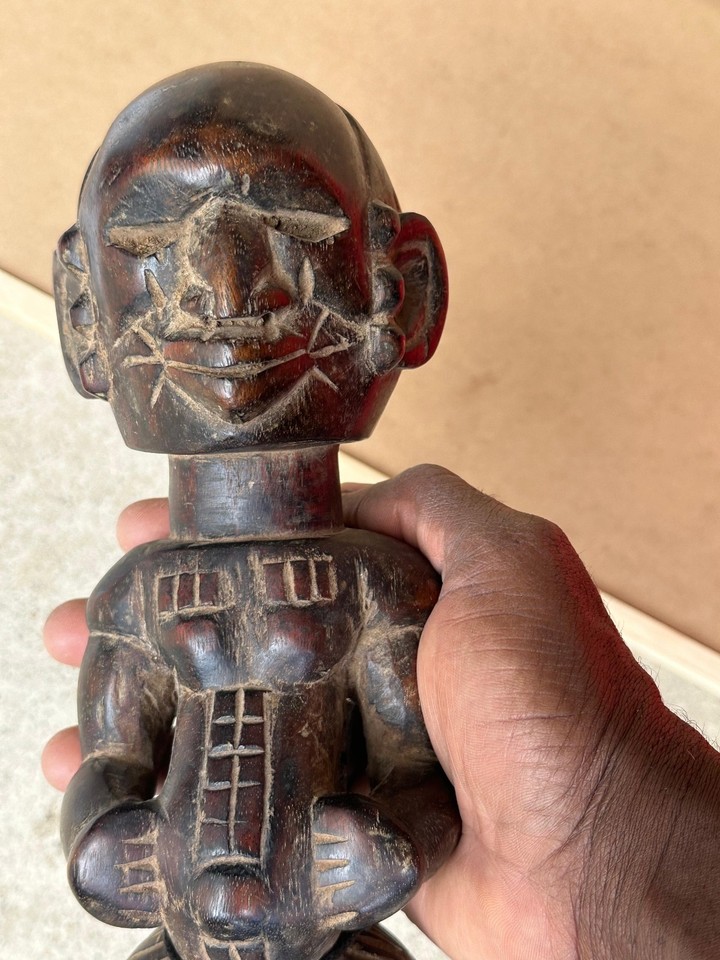 VINTAGE Tiv Female Figure - Ancestor / Ritual Statue with Scarification ...