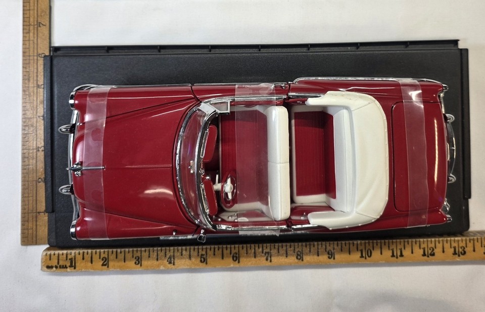 1954 Chevrolet Bel Air Convertible Top Die-cast Car Red 1:18 Sun Star ...