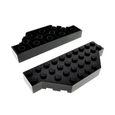 2x Lego Building Brick Plate 4x10 Black Thick Angle Harry Potter ...