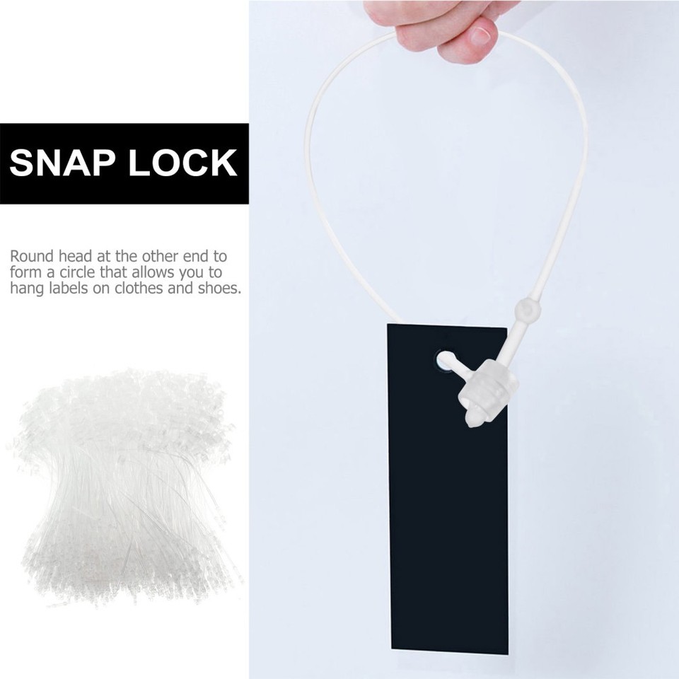 1000 Pcs Clothing Fasteners Plastic Hanger Tags Snap Loop Security ...