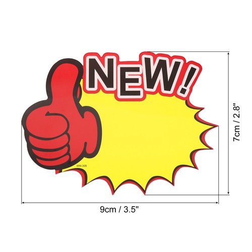Star Burst [NEW] with Thumb Signs Price Tags Red Border Yellow Color ...