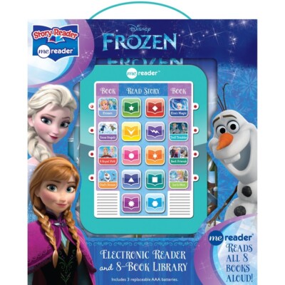 NEW Frozen Electronic Story Me Reader & 8 Book Library Kids Fun Reading ...