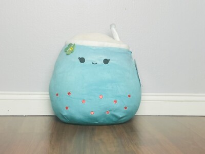 NEW Squishmallow Official Kellytoy Plush Jakarria the Aqua Blue Boba ...